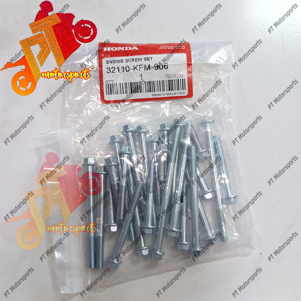 Honda EX5 DREAM WAVE 100 ENGINE COVER SCREW COMPLETE SET Chrome 24pcs ...