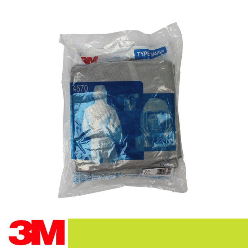 3M 4570 Gray Hooded Protective Coverall High-performance Chemical ...