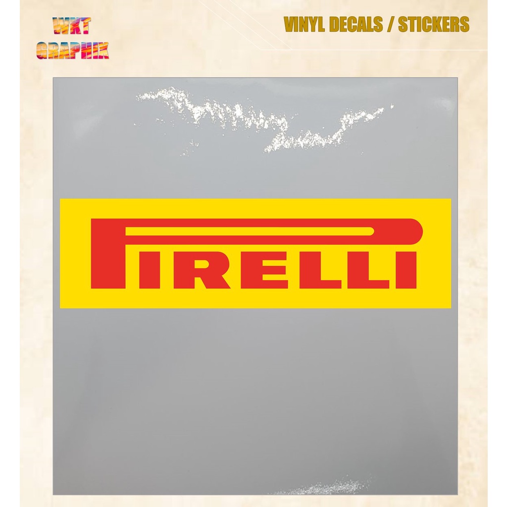 PIRELLI Logo Sticker (Vinyl - waterproof, Glossy, Laminated) | Shopee ...