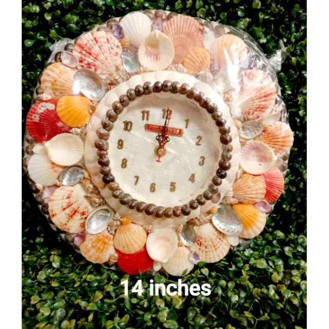 Capiz shell clock 14 inches Double AA battery | Shopee Philippines