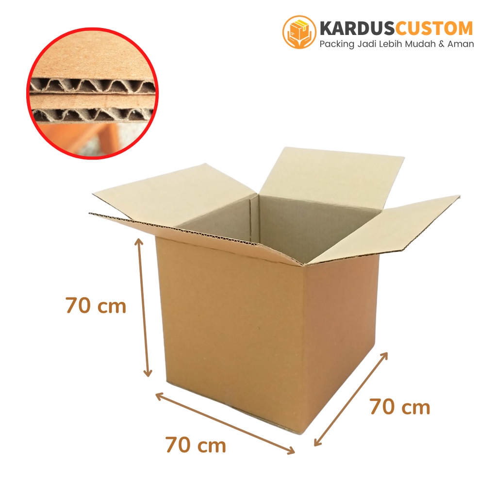 Cardboard Box Standard 70x70x70 cm Single Wall Box Packing Large Size ...