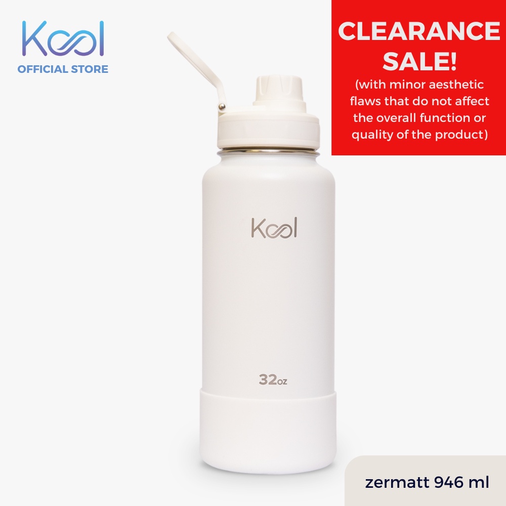 Kool Insulated Stainless Steel Water Bottle With Silicone Boot - 32oz ...