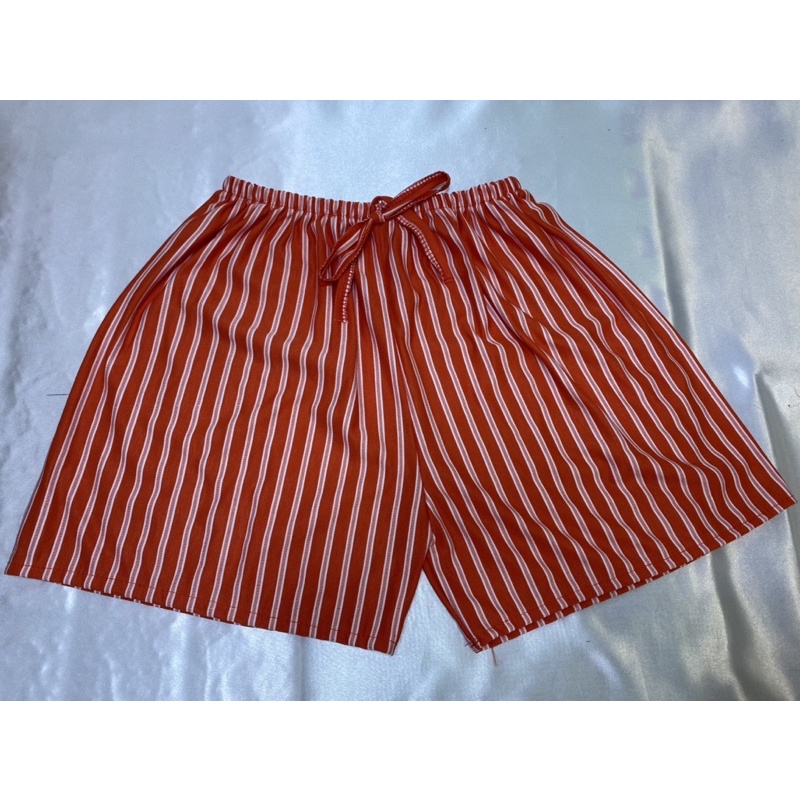 colored cotton stripe short for ladies (small to large) | Shopee ...