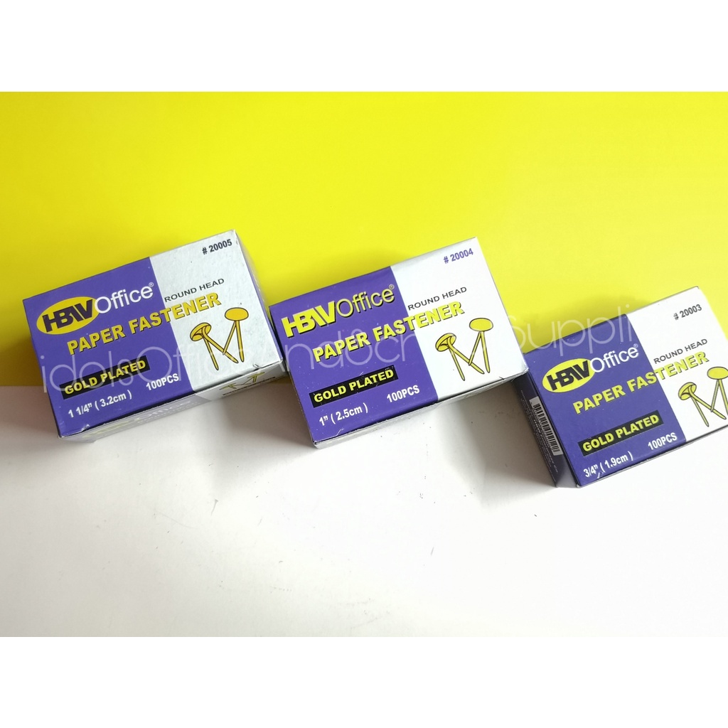 HBW Office Paper Fastener (Round head) | Shopee Philippines
