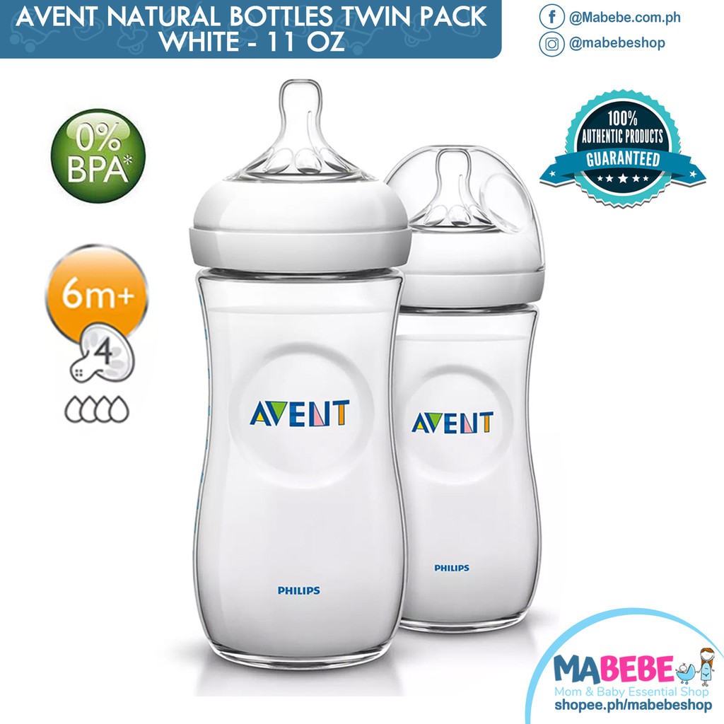 Mabebeshop Philips Avent Natural New Response Feeding Bottles 11oz ...