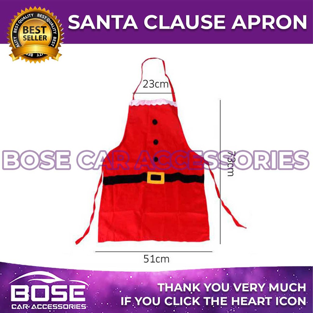 Christmas Kitchen Santa Apron / Cooking Chef Red Applique Apron ...