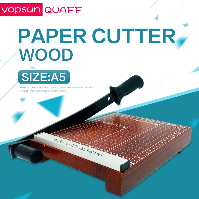 Paper Cutter A5(7×8) Wood type High Quality Quaff Brand | Shopee ...
