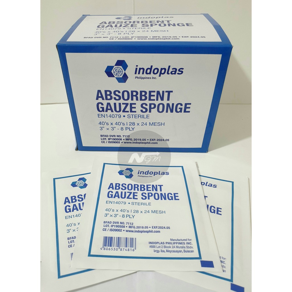 STERILE Gauze Pad 3x3 by Indoplas | Shopee Philippines