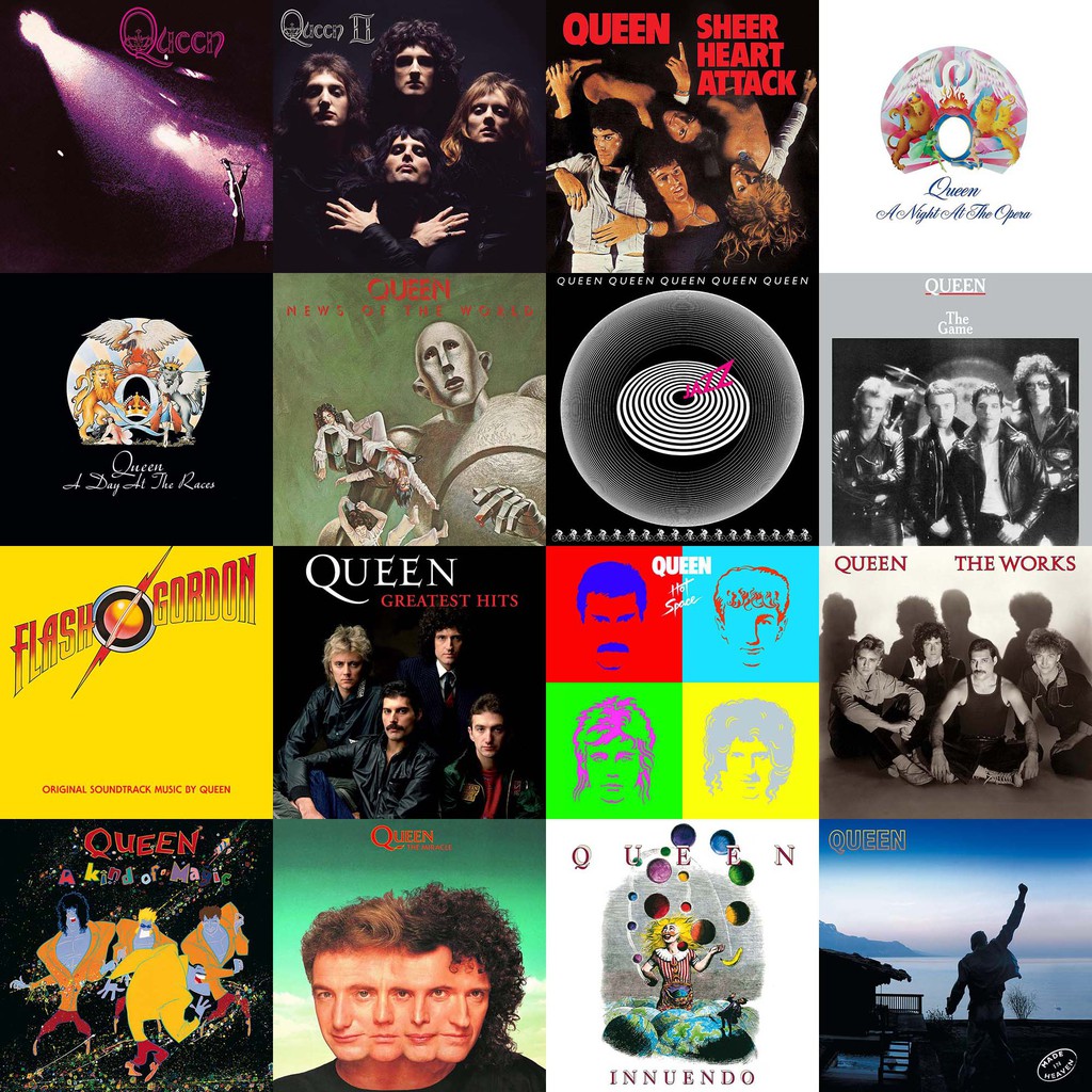 Queen Album Covers [Vinyl-Style UV Print on Sintra Board] | Shopee ...