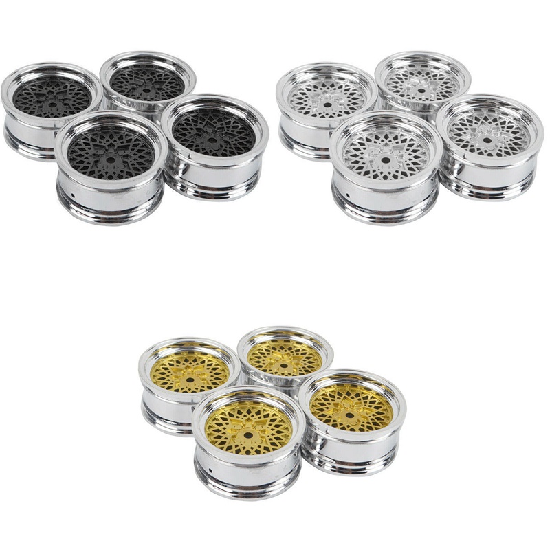 4PCS RC 1/10 Flat Run Drift Parts Rims Wheels Tires Hub for TAMIYA HSP HPI 94123/122 RC Car ...