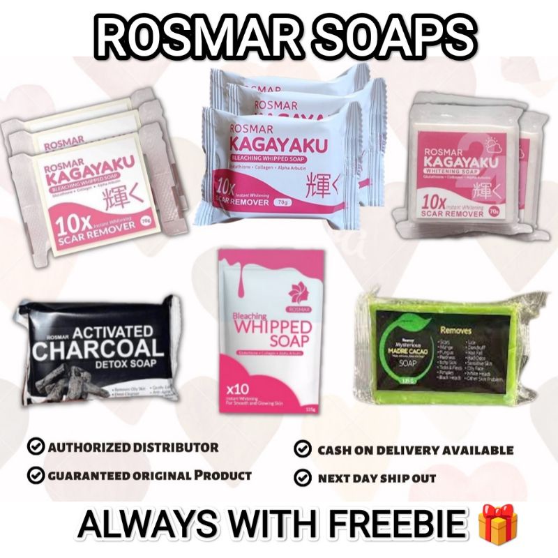 Rosmar Kagayaku Soap Bleaching Whipped Soap 10x Instant Whitening Scar