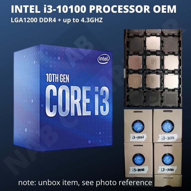 INTEL I3-10100 PROCESSOR OEM (unbox) | Shopee Philippines