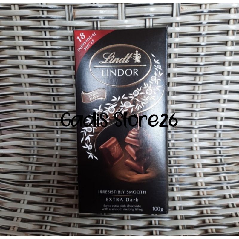 Lindt lindor extra dark Chocolate 100 gr | Shopee Philippines