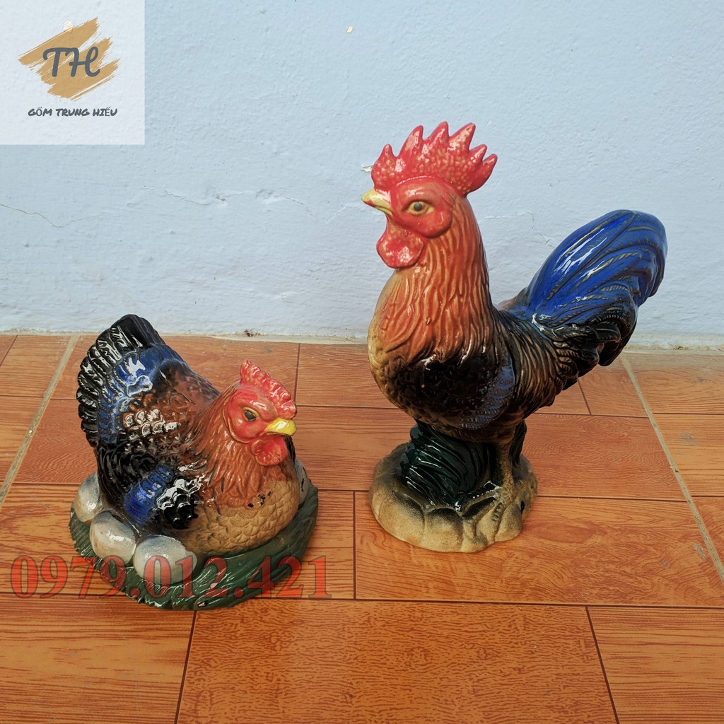 Chicken statue Bat Trang ceramic henClear | Shopee Philippines