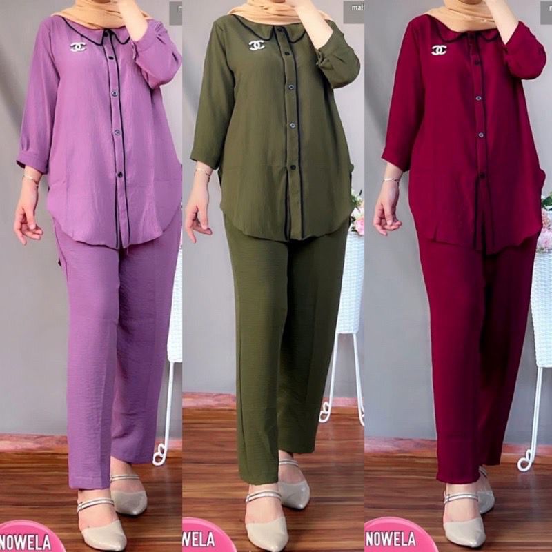 HITAM Giga set crinkle airflow - crinkle airflow set Ld 110cm polos ...