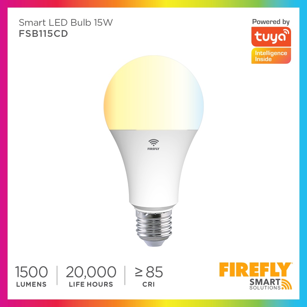 Firefly Smart Solutions Smart LED Bulb CCT + Dimming 15W - FSB115CD | Shopee Philippines