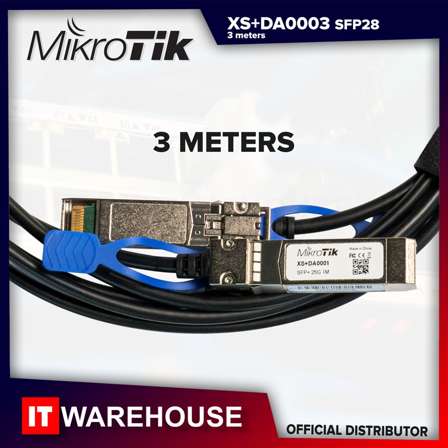 MikroTik DAC XS+DA0001 / XS+DA0003 - 1G, 10G, 25G 1 Meter 3 Meters ...
