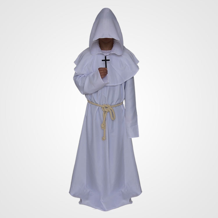 [Ready Stock] Medieval Monk Costume Robe Halloween Cloak Plague doctor ...