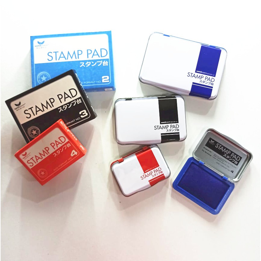 Unicorn Stamp Pad (No.2 / No.3 / No.4) (Blue / Black / Red) | Shopee ...
