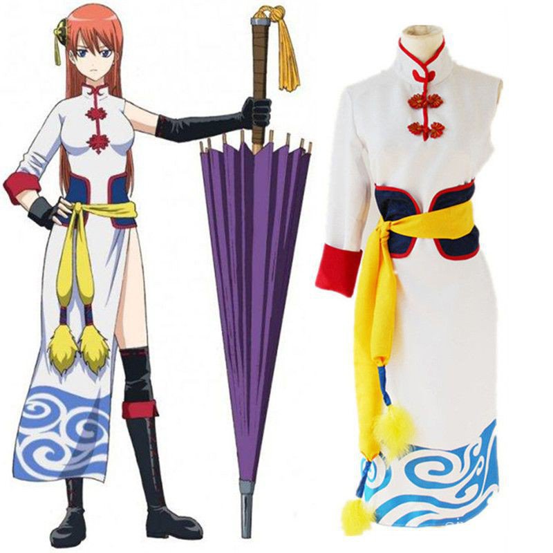 Anime Gintama Future Kagura Cheongsam Party Dress Cosplay Costume ...