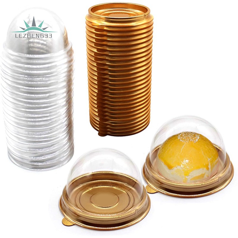 Clear Plastic Mini Cupcake Container,50 PC Mooncake Box Muffin Pod Dome ...