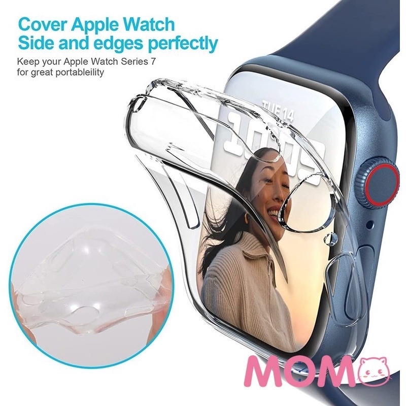 Apple watch case For Apple Watch series 9 8 7 6 SE 5 4 3 2 1 45MM 41MM 40MM 44MM 38MM 42MM Clear ...