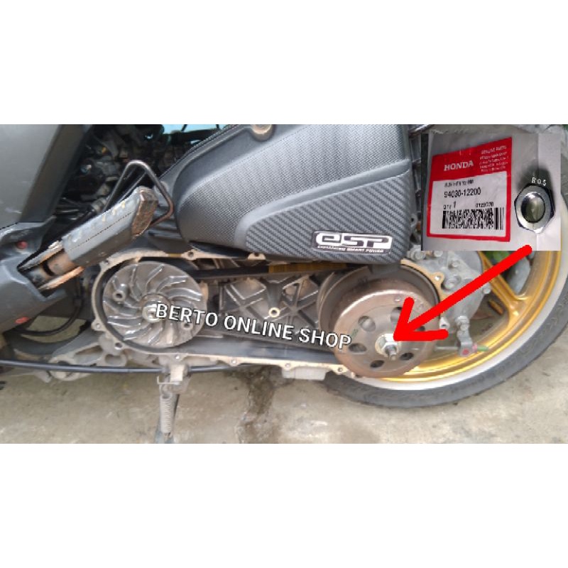 Brandnew Genuine Parts Nut Bell Honda Beat fi v1 v2, Click 125i 150i ...