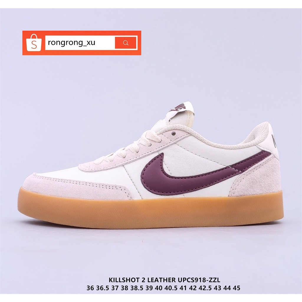 NK Killshot II Leather White Marron Casual Sneaker Shoes For Women and Men | Shopee Philippines