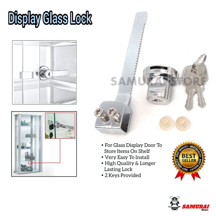Show Window Lock Glass Sliding Door Saw Lock for Shop Showcase Counter ...