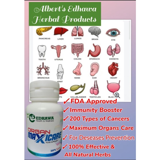 Edhawa Organ Maxi Care | 30 Herbal Caps| FDA Approved | Immunity ...