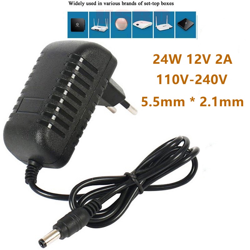 DC 12V 2A Converter Power Supply Adapter For Wifi modem router CCTV ...