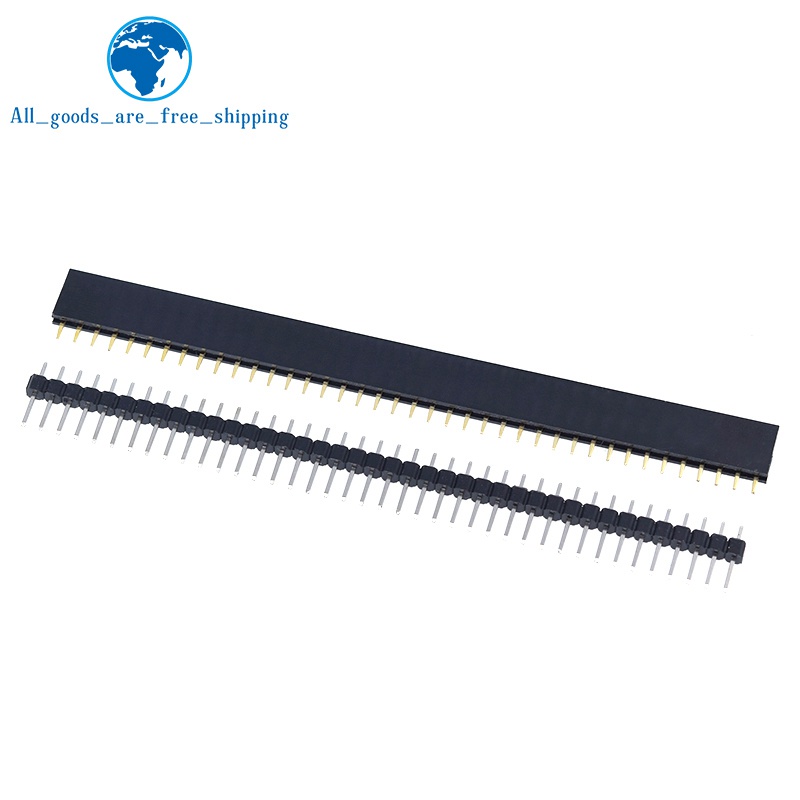 20pcs 10 pairs 40 Pin 1x40 Single Row Male and Female 2.54 Breakable ...