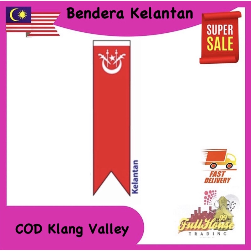 Kelantan Flag: 2'x8' | Shopee Philippines
