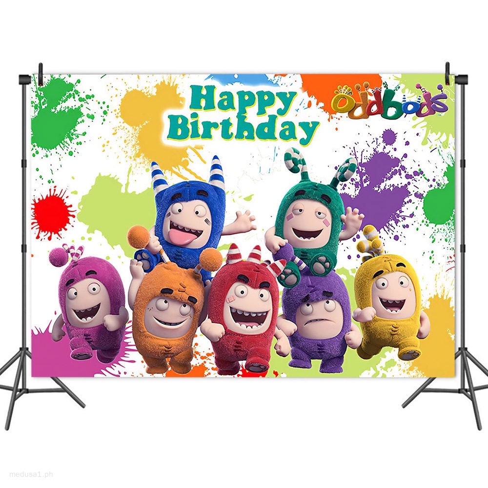 100x150CM Oddbods Theme Backdrop Photography Background Pogo Zee Jeff ...