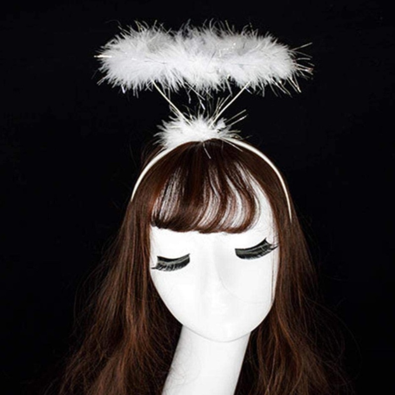 blg Halloween Hair Hoop Feather Halo Headband Stage Performance ...
