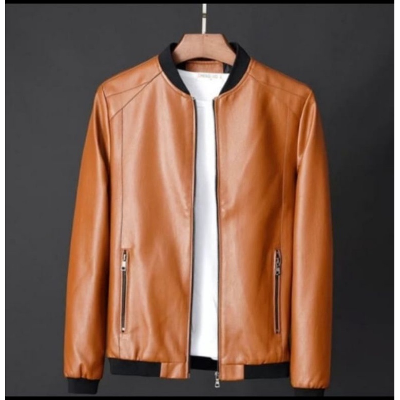 Men's Leather Jacket - bomber Jacket - Latest Jacket | Shopee Philippines