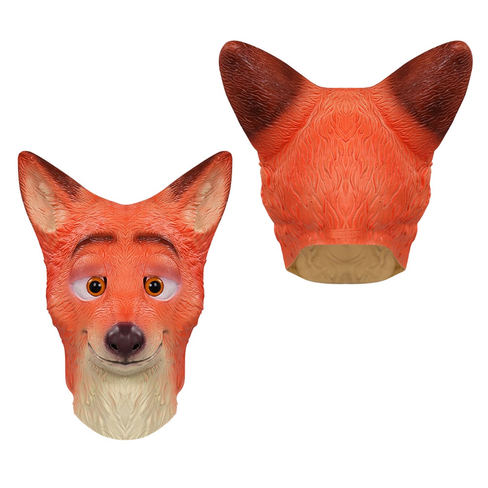 Zootopia Nick Mask Cosplay Latex Helmet Masquerade Halloween Party ...