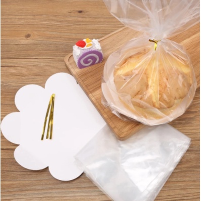 qjoq.ph | 10 pcs 6 & 8 inches Cake Wrap with Board Cake Plastic bag ...