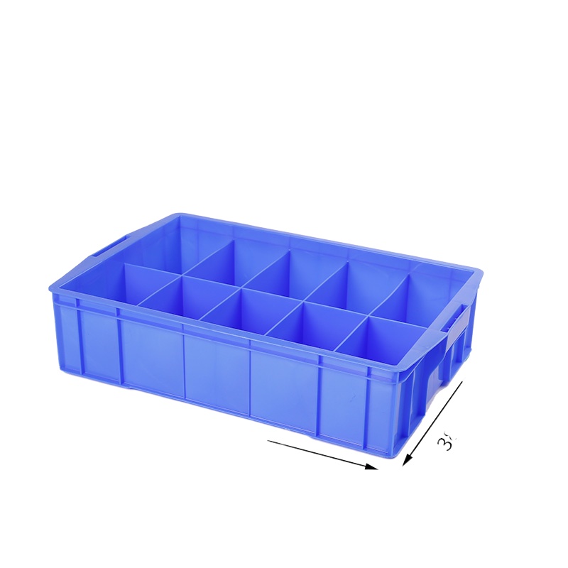 Rectangular plastic box separated turnover box parts box compartment ...