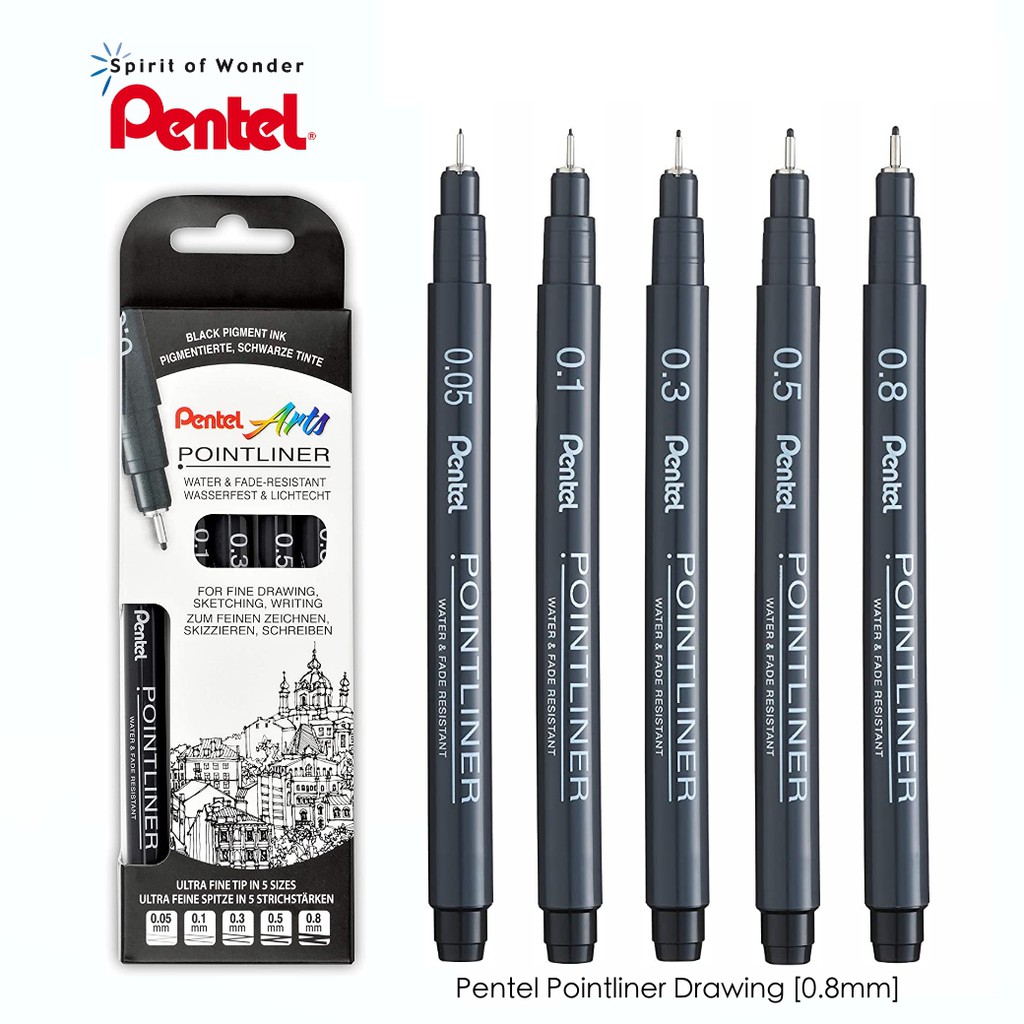 Pentel Pointliner Trimmer Pen (5 Sizes Available) | Shopee Philippines