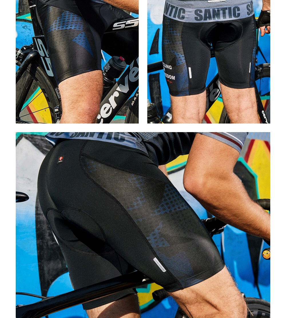 Santic Men's Cycling 4D Padded Shockproof Mtb Bicycle Shorts K9MB086B ...