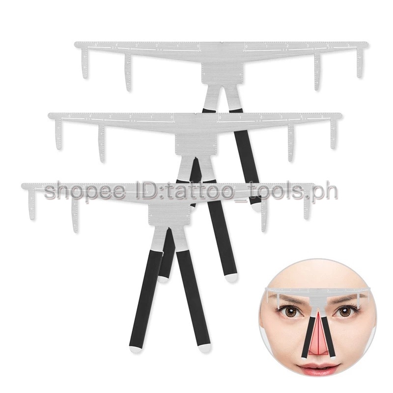 "Available" 1pcs new micro-carving eyebrow positioning ruler stainless ...