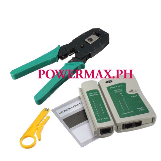 Network Tool Kit Lan Cable Tester + Crimping Crimper Plier RJ45 RJ11 ...
