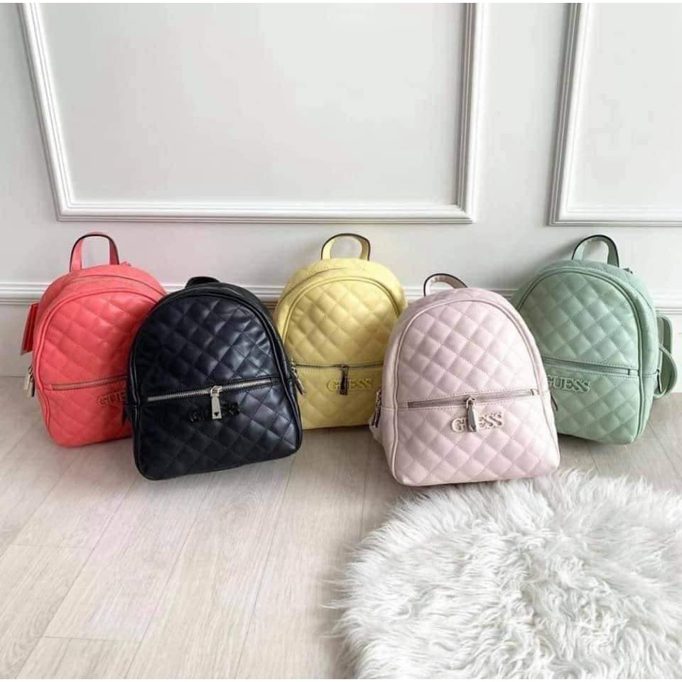 Guess Mini Quilted Women's Backpack in Pastel Color | Shopee Philippines
