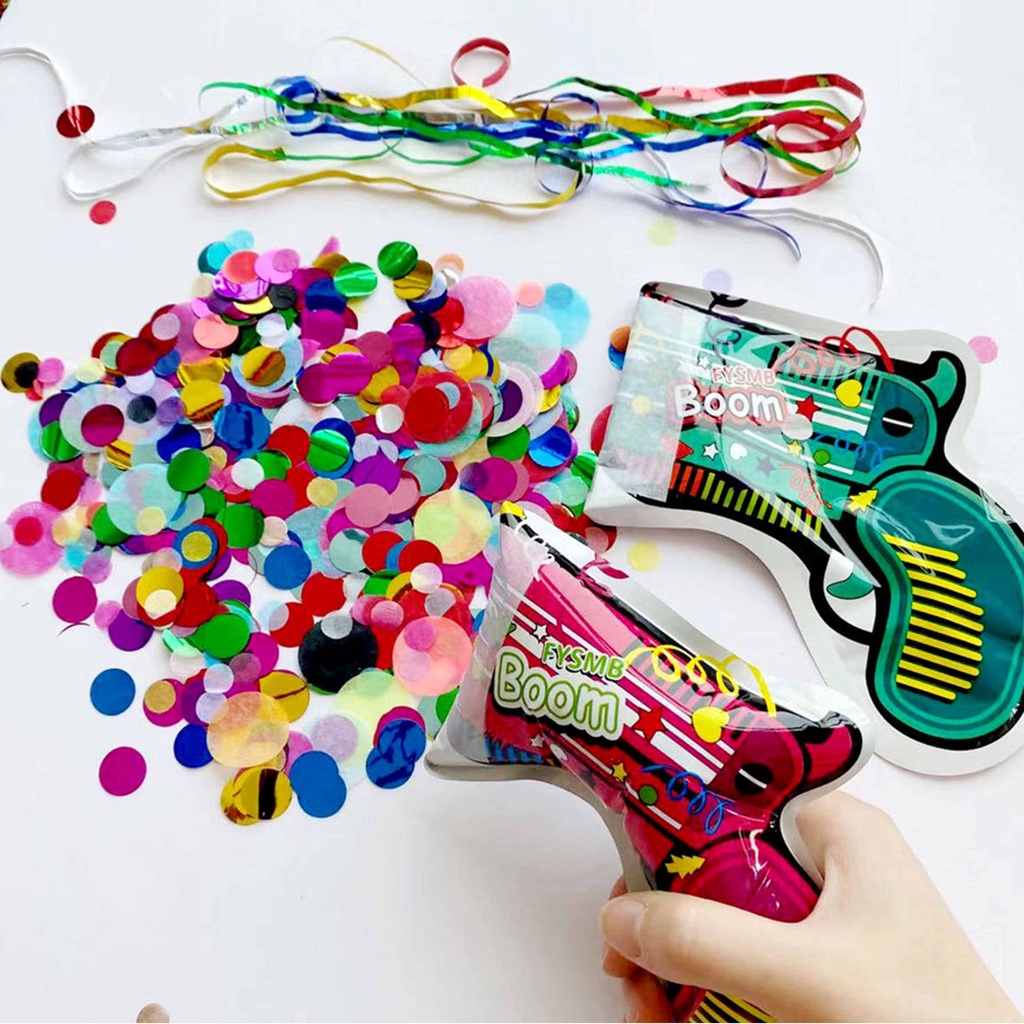 3pcs/10pcs Confetti Cannons Party Handheld Inflatable Gun Fireworks ...