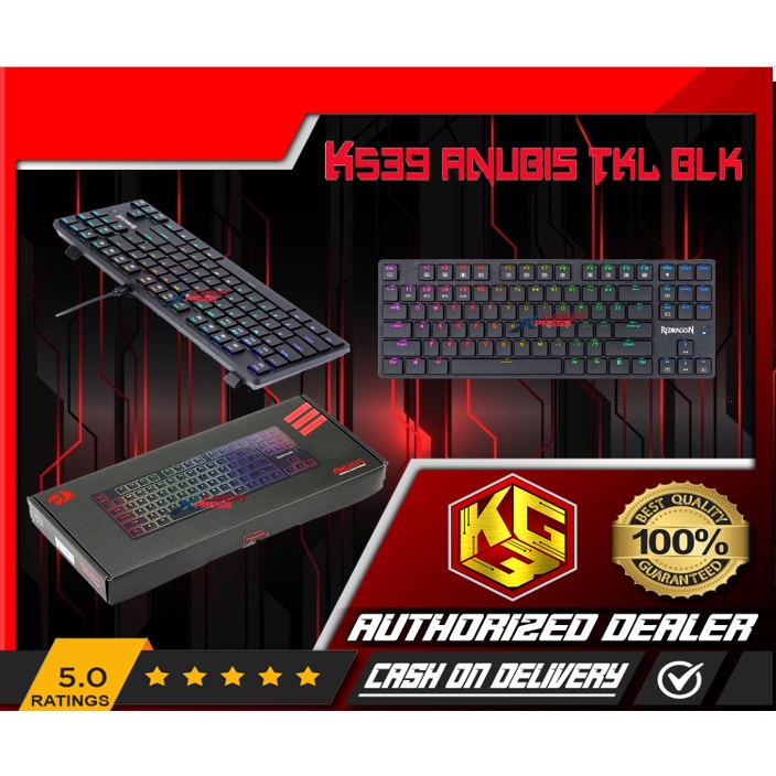 Redragon K539 Anubis Black 80% Tri-Mode RGB Low Profile Mechanical ...