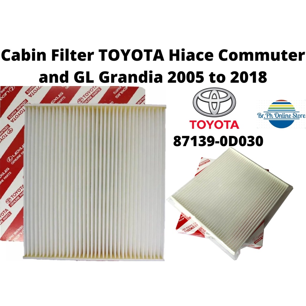 Cabin Filter Toyota HIACE COMMUTER and GRANDIA GL 2005 to 2018 87139 ...