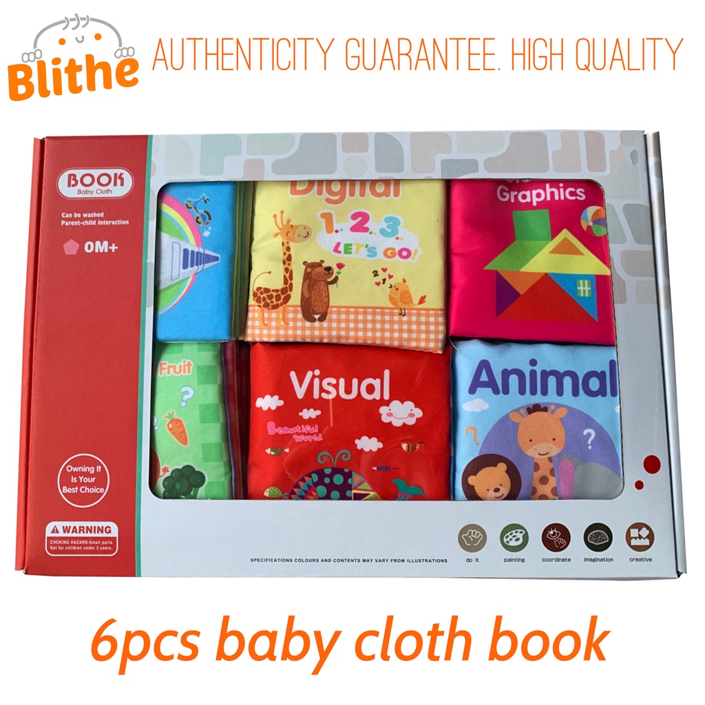 blithe baby soft cloth book educational infant bath toy teether toys ...