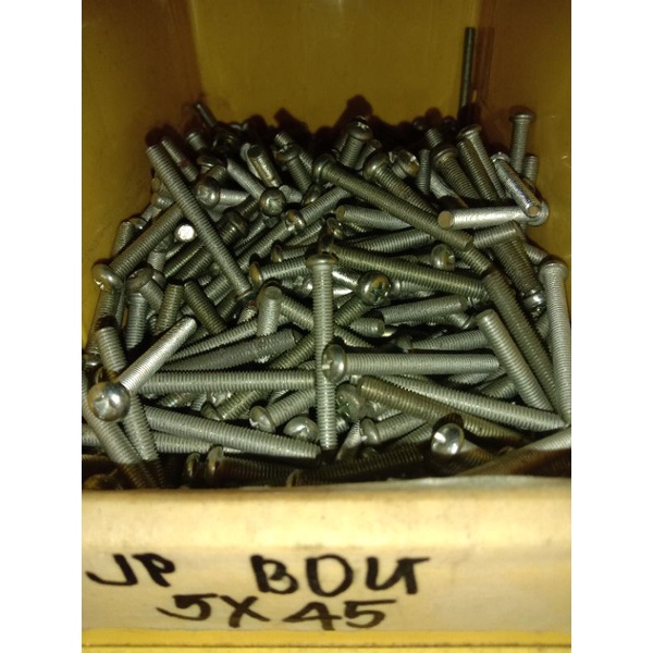 JP BOLT MACHINE SCREW with nut 5MM 20 pcs | Shopee Philippines