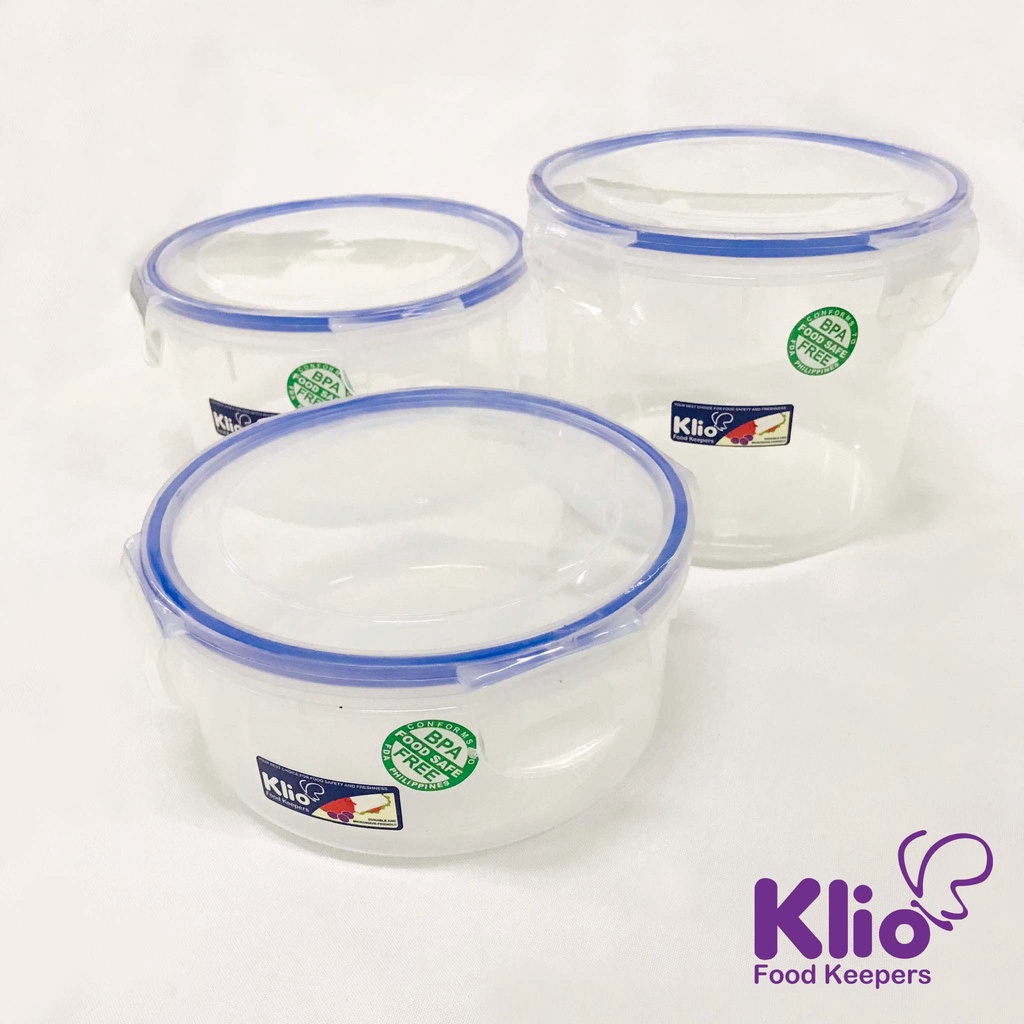 Klio Snap Lock Round Stack Food Keeper Silicon Sealed Container Leak ...